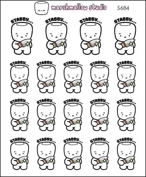 Cocoa - Feeling Stabby | Sticker Sheet