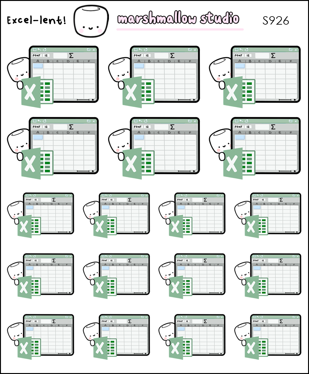 Excel-lent! | Sticker Sheet