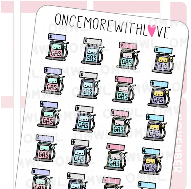 Gas Up Car Reminder | Sticker Sheet