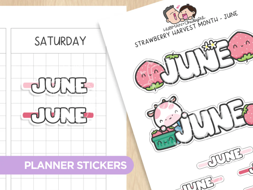 Strawberry Harvest Month - June | Sticker Sheet