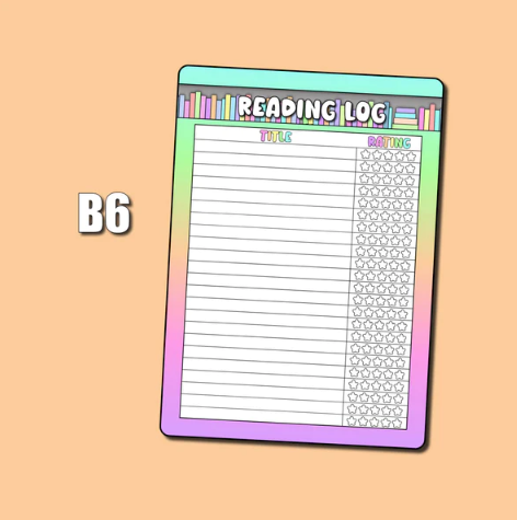 Reading Log Jumbo Sticker