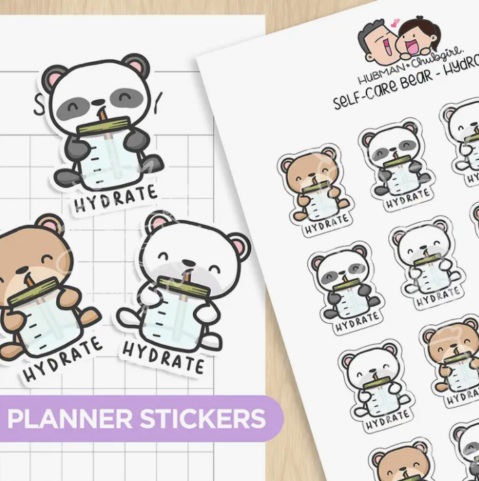Self-Care Bear - Hydrate | Sticker Sheet