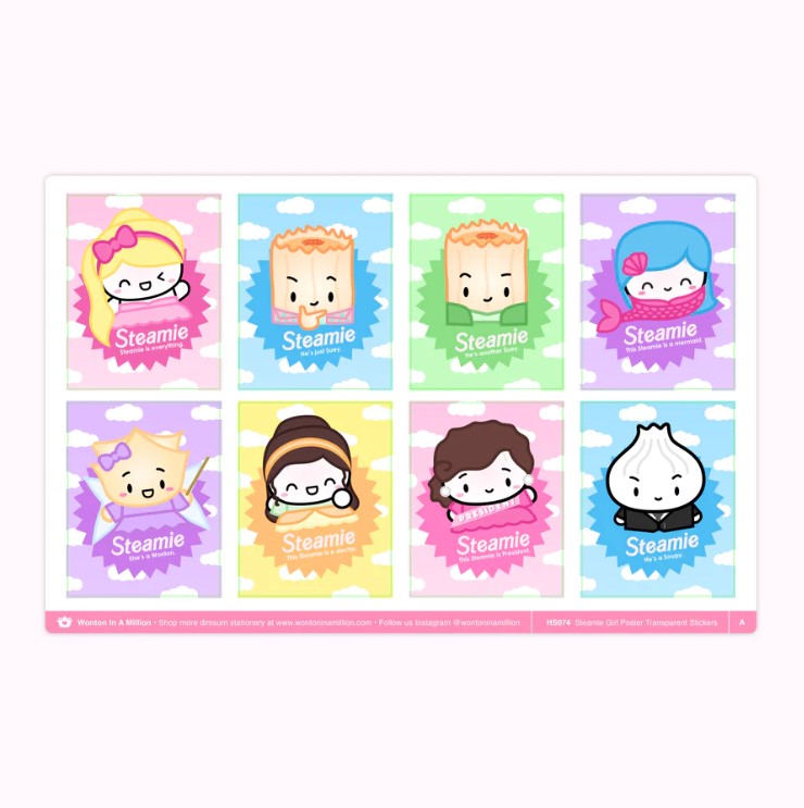 Steamie Girl | Transparent Sticker Sheet