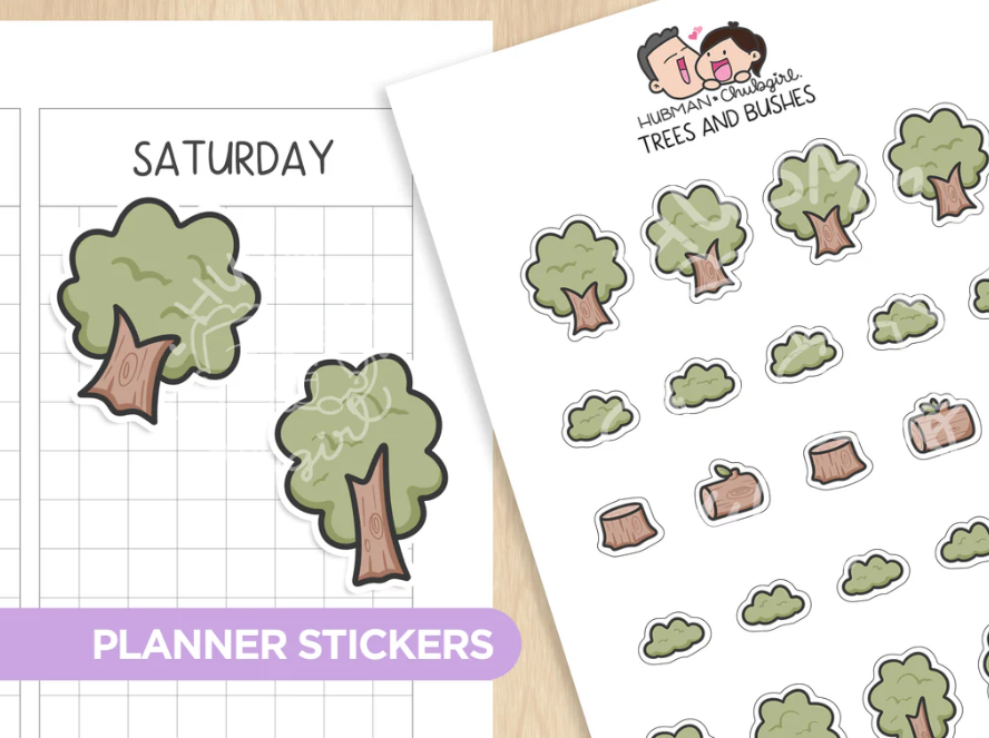 Trees and Bushes | Sticker Sheet