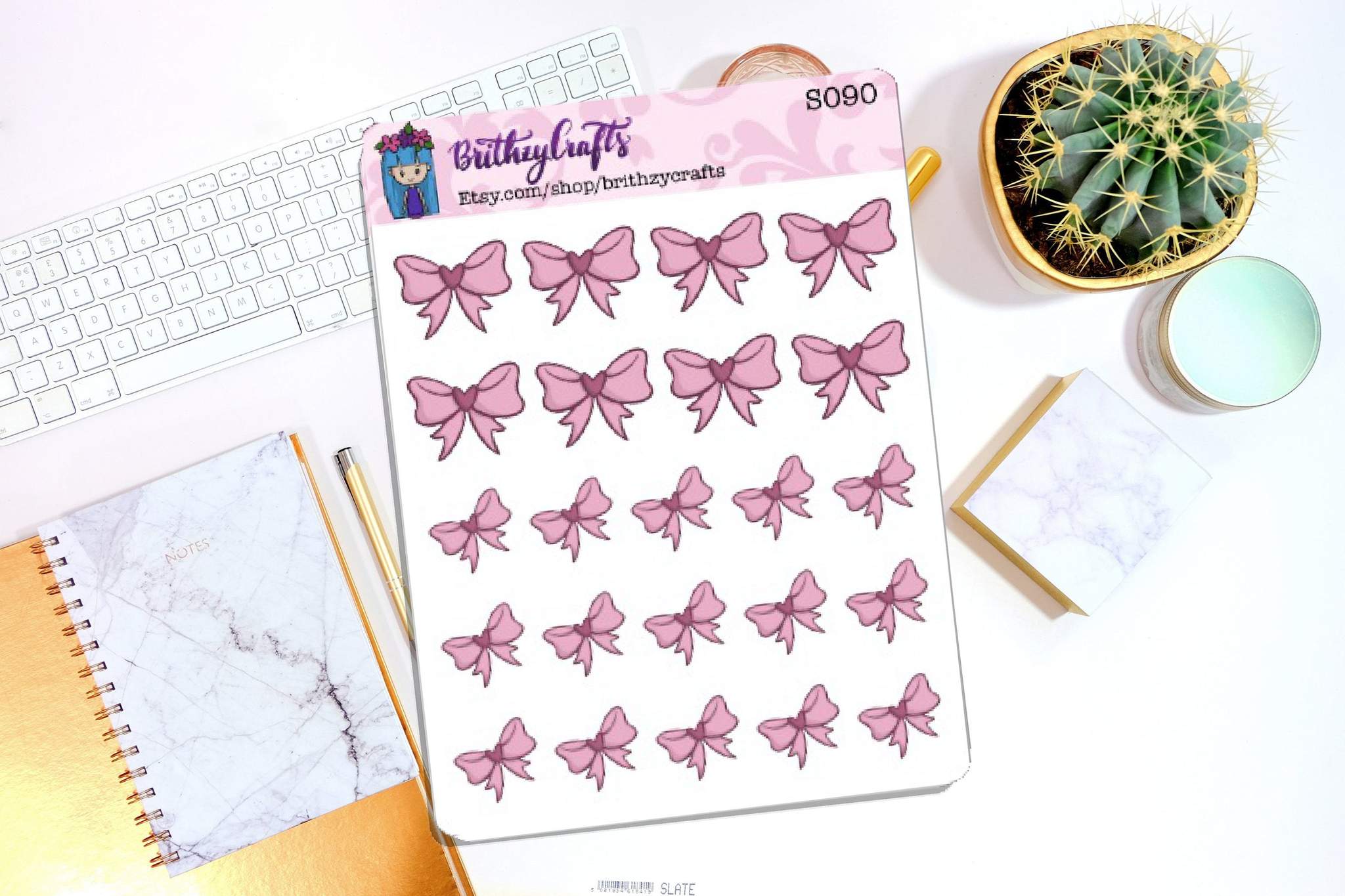 Cute Pink Bows | Sticker Sheet