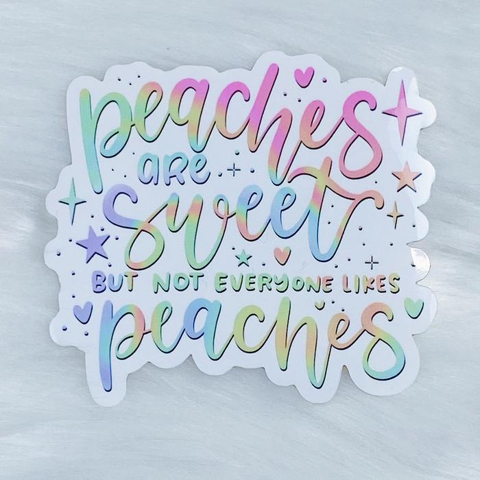 Pastel Peaches Are Sweet | Vinyl Sticker Die Cut