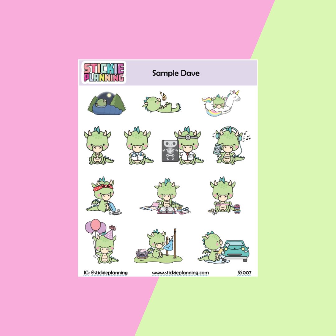 Sampler Dave | Sticker Sheet