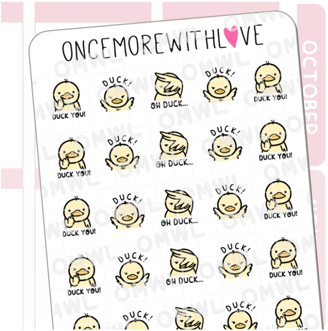 Duck You | Sticker Sheet