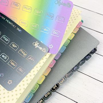 FOIL Mini Monthly Tabs | Mini Sheet