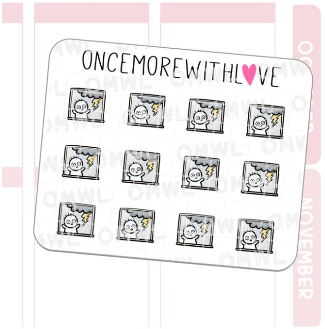 Weather - Stormy | Mini Sticker Sheet